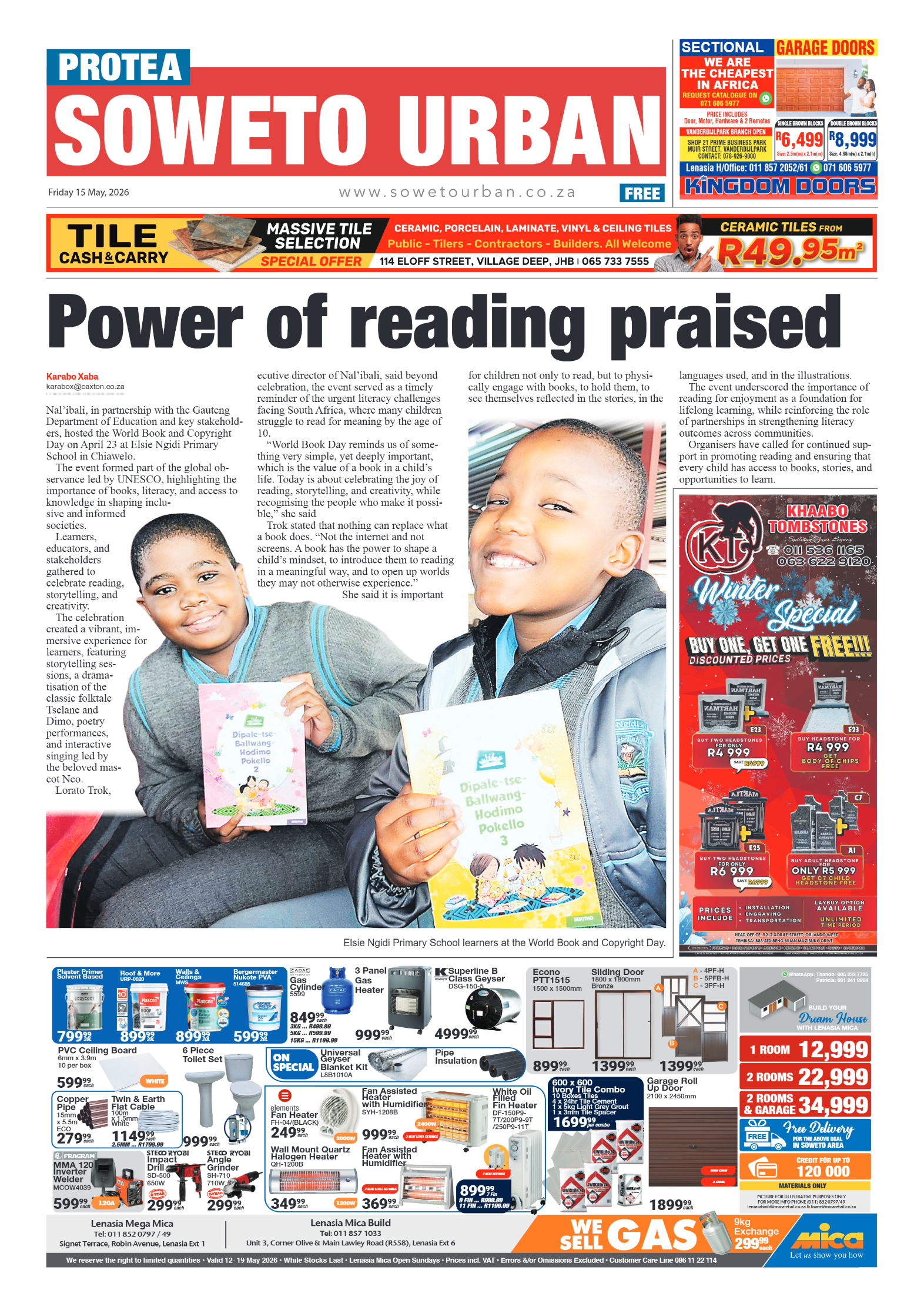 Protea: 15 May 2026 | Soweto Urban